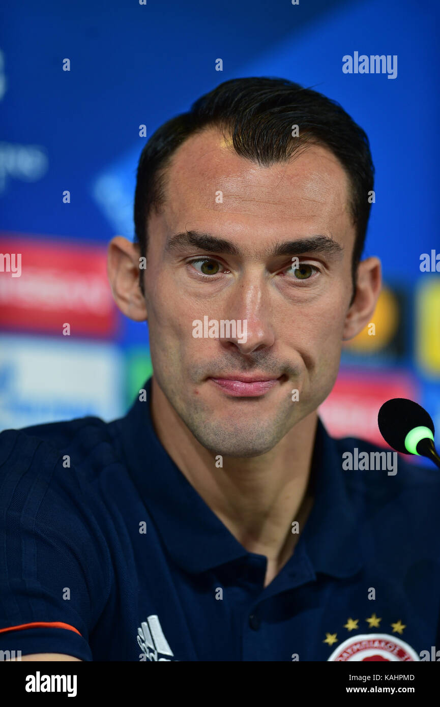Turin, Italy. 26th Sep, 2017. Silvio Proto (Olympiacos FC), during the ...