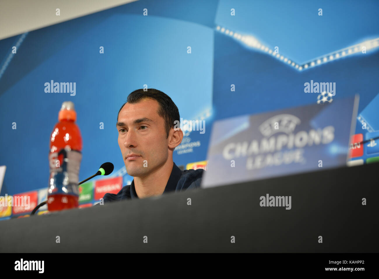Turin, Italy. 26th Sep, 2017. Silvio Proto (Olympiacos FC) during the ...