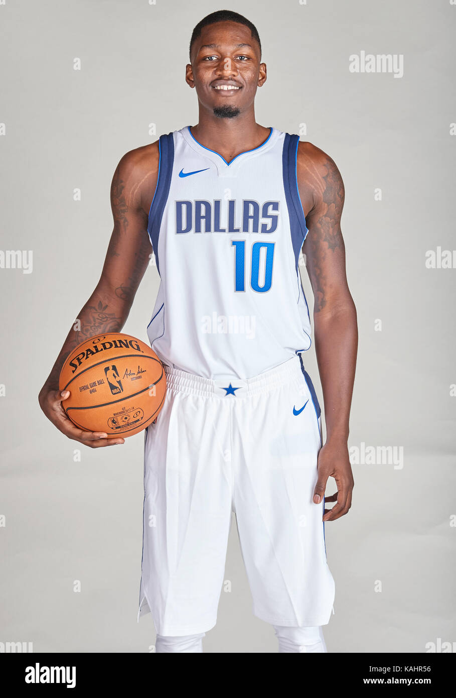 Sept 25, 2017: Dallas Mavericks forward Dorian Finney-Smith #10 poses ...