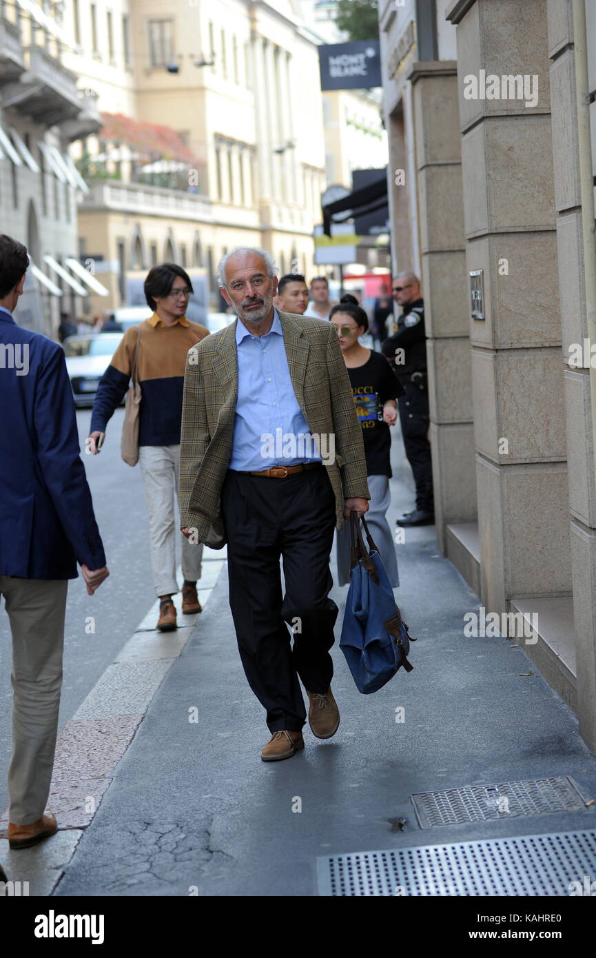 Milan, Gad Lerner strolls downtown The journalist Gad Lerner is amazed ...