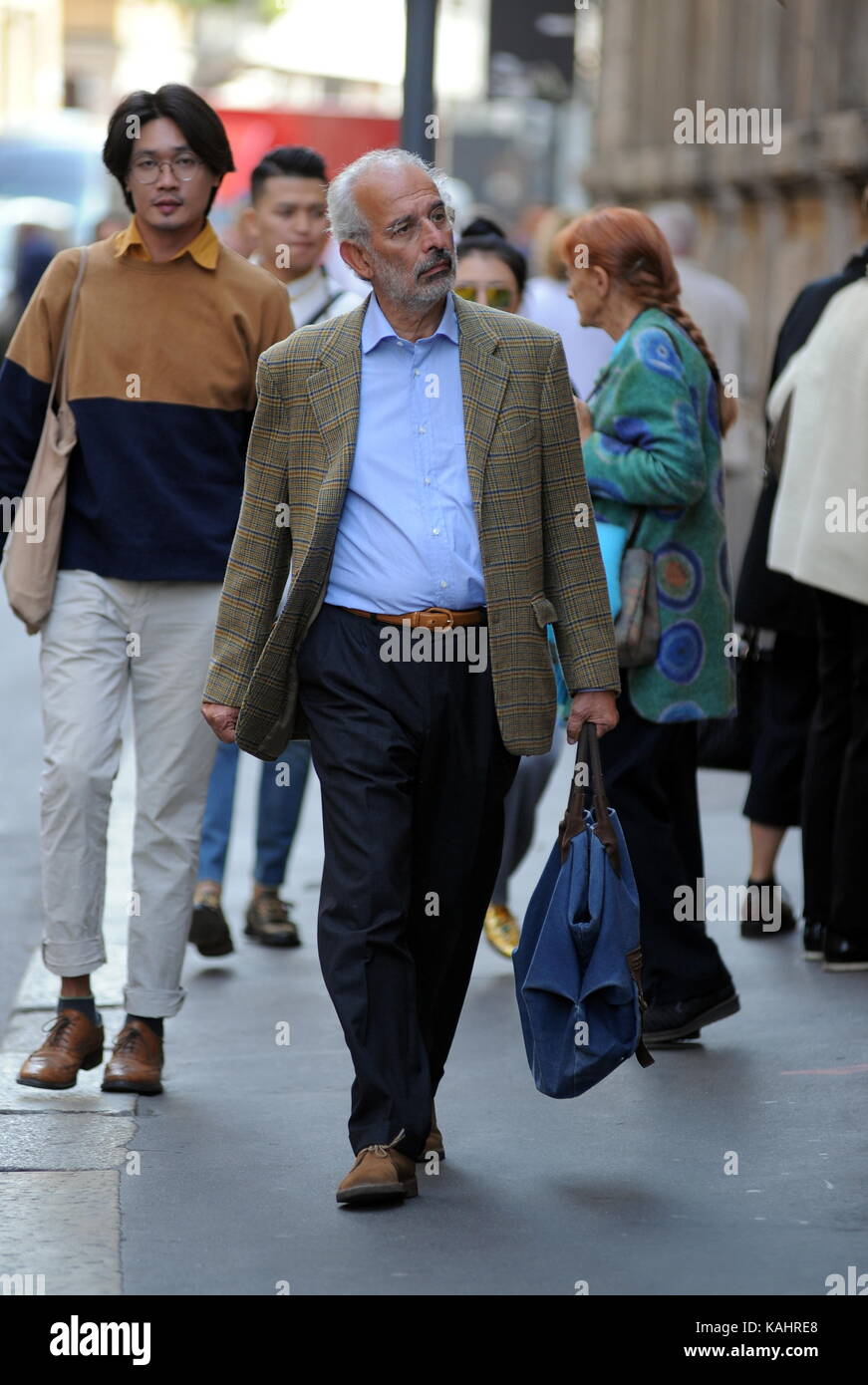 Milan, Gad Lerner strolls downtown The journalist Gad Lerner is amazed ...