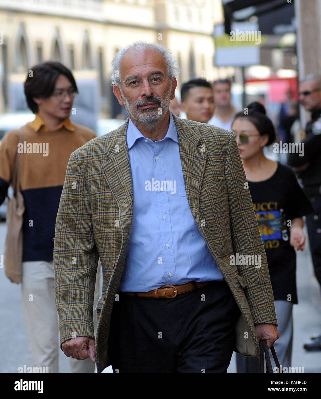 Milan, Gad Lerner strolls downtown The journalist Gad Lerner is amazed ...