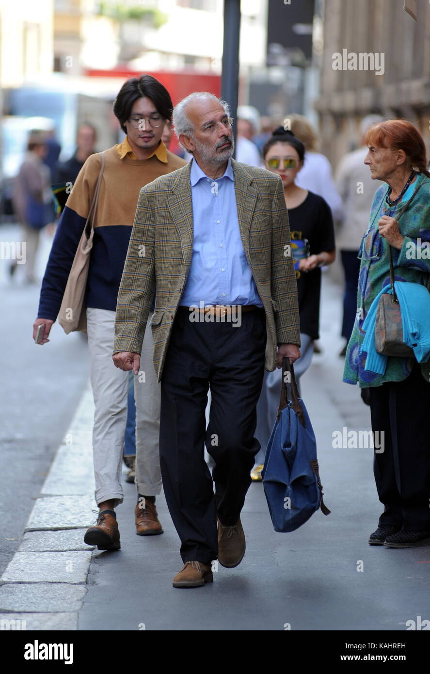 Milan, Gad Lerner strolls downtown The journalist Gad Lerner is amazed ...