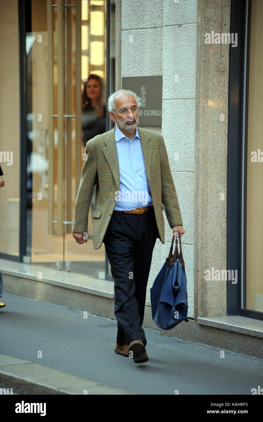 Milan, Gad Lerner strolls downtown The journalist Gad Lerner is amazed ...