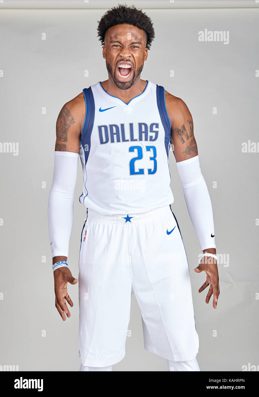Sept 25, 2017: Dallas Mavericks guard Wesley Matthews #23 poses during ...