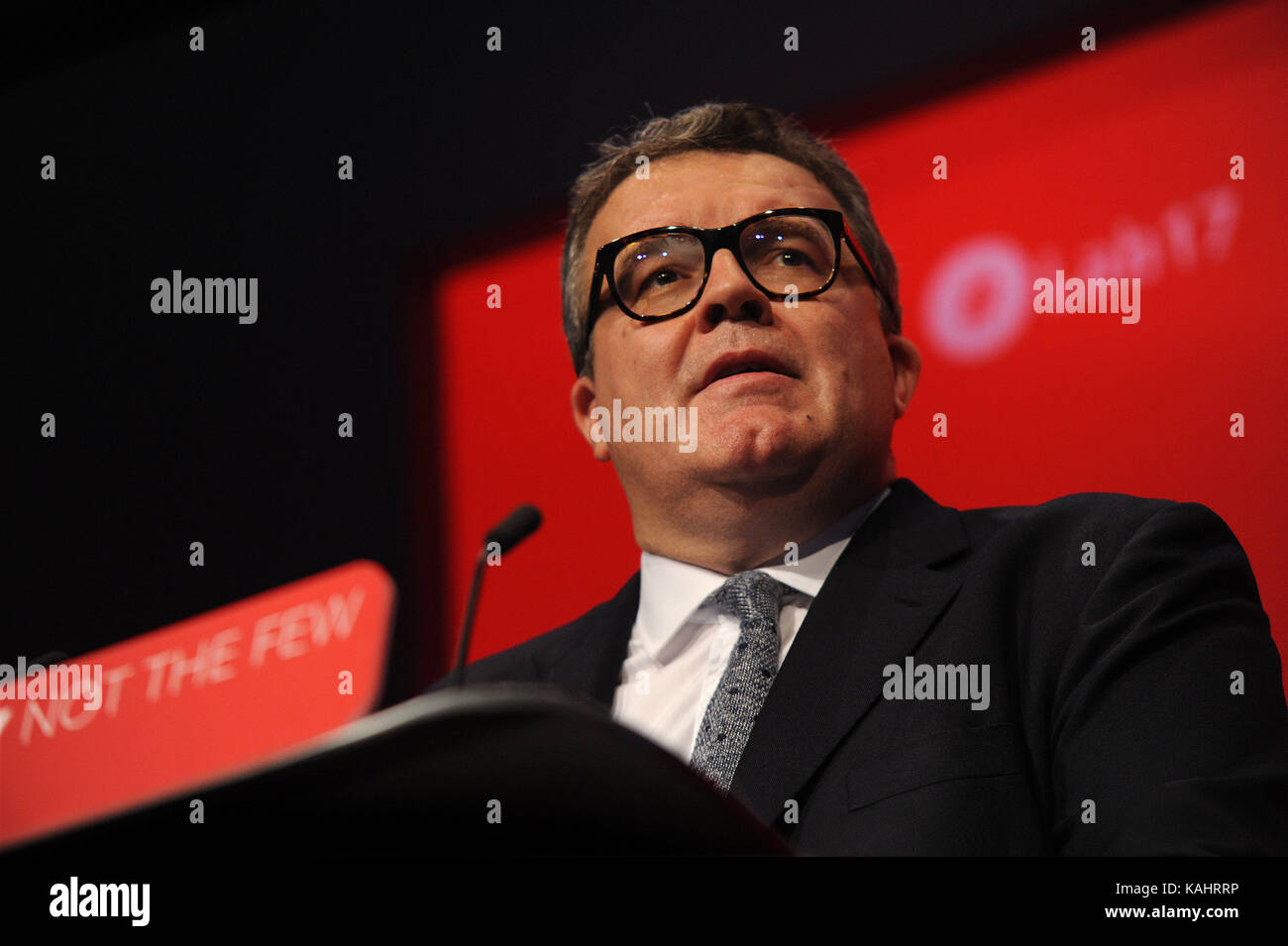 Brighton, UK. 26th Sep, 2017. Tom Watson, deputy leader of the Labour ...