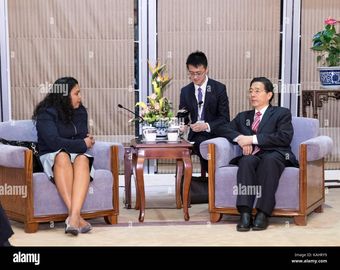 Beijing, China. 26th Sep, 2017. Chinese State Councilor and Minister of ...