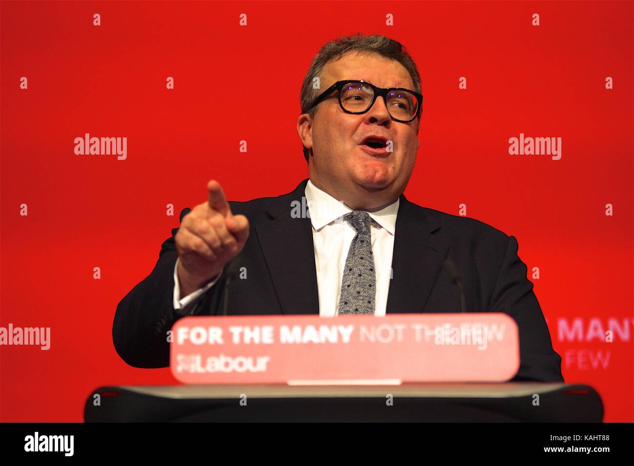 Tom Watson Deputy Leader of the Labour Party gives his speech at the ...