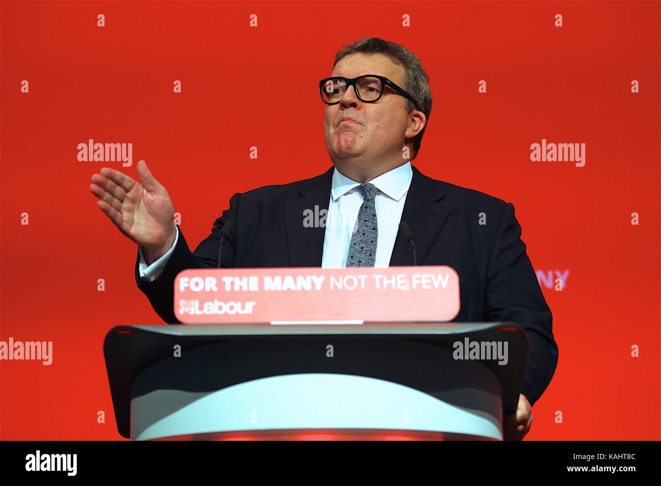 Tom Watson Deputy Leader of the Labour Party gives his speech at the ...
