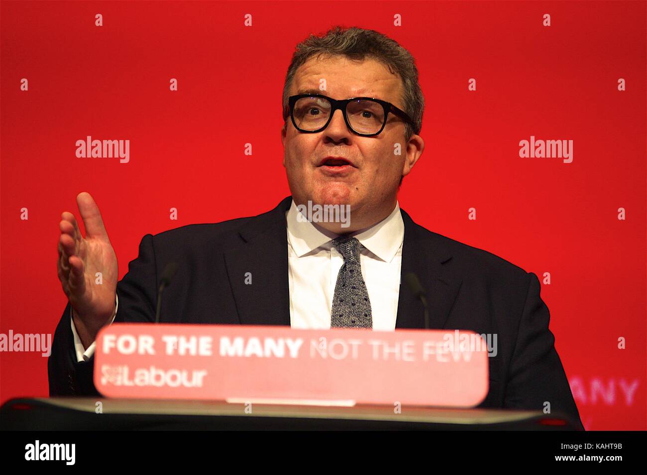 Tom Watson Deputy Leader of the Labour Party gives his speech at the ...