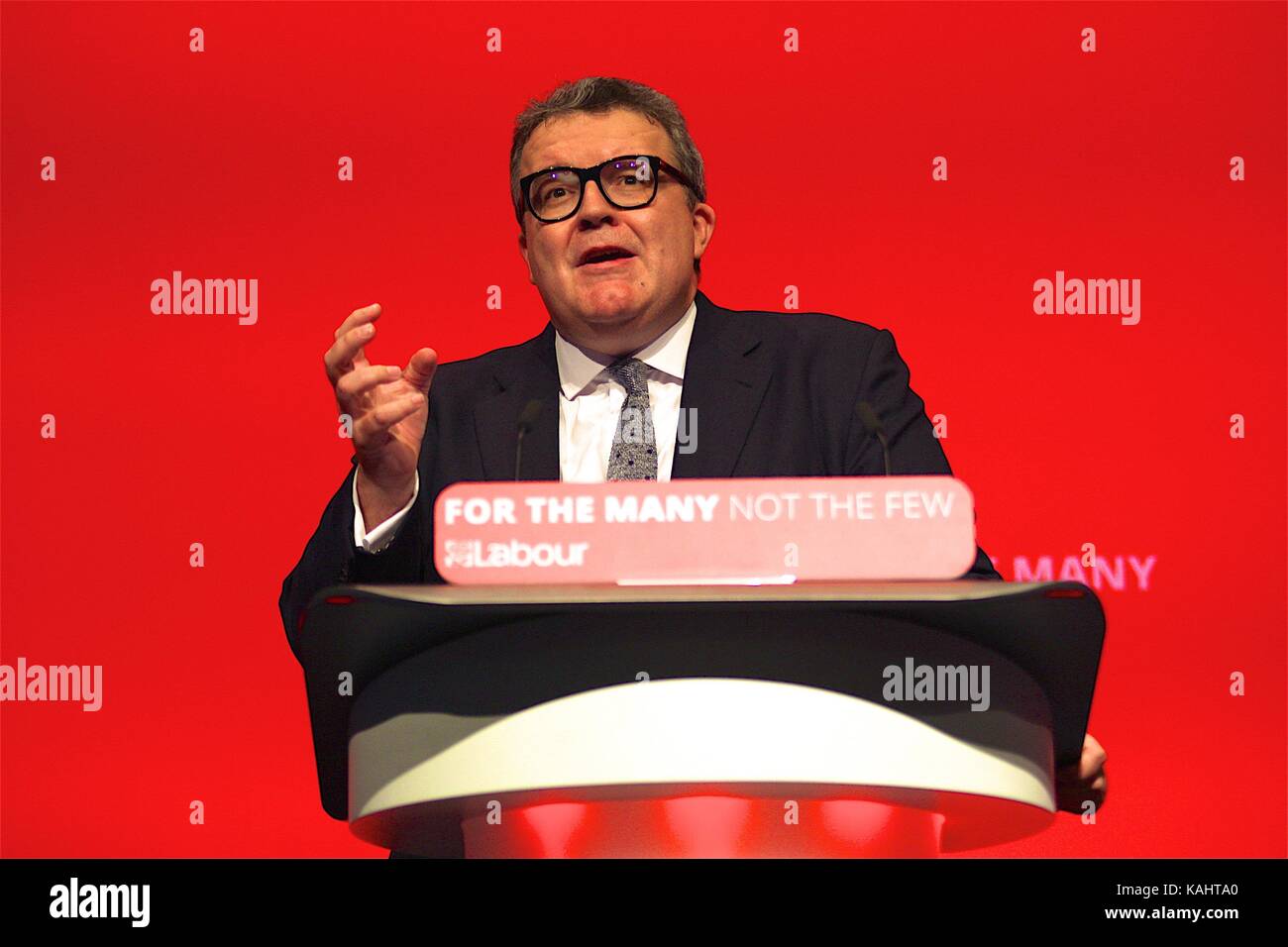 Tom Watson Deputy Leader of the Labour Party gives his speech at the ...