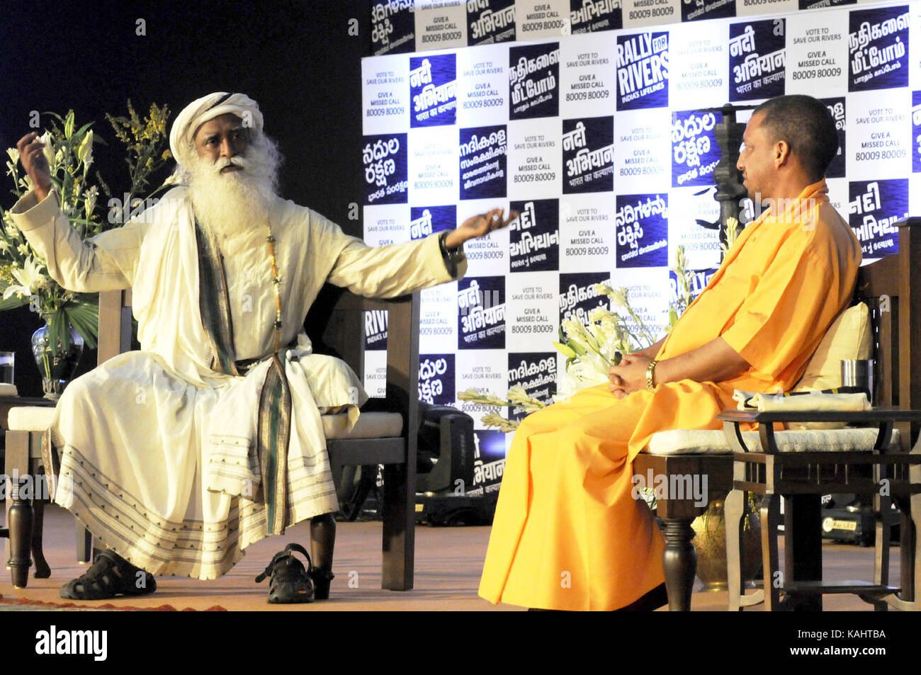 LUCKNOW, INDIA ""“ SEPTEMBER 26: Sadhguru the founder of ' Isha ...