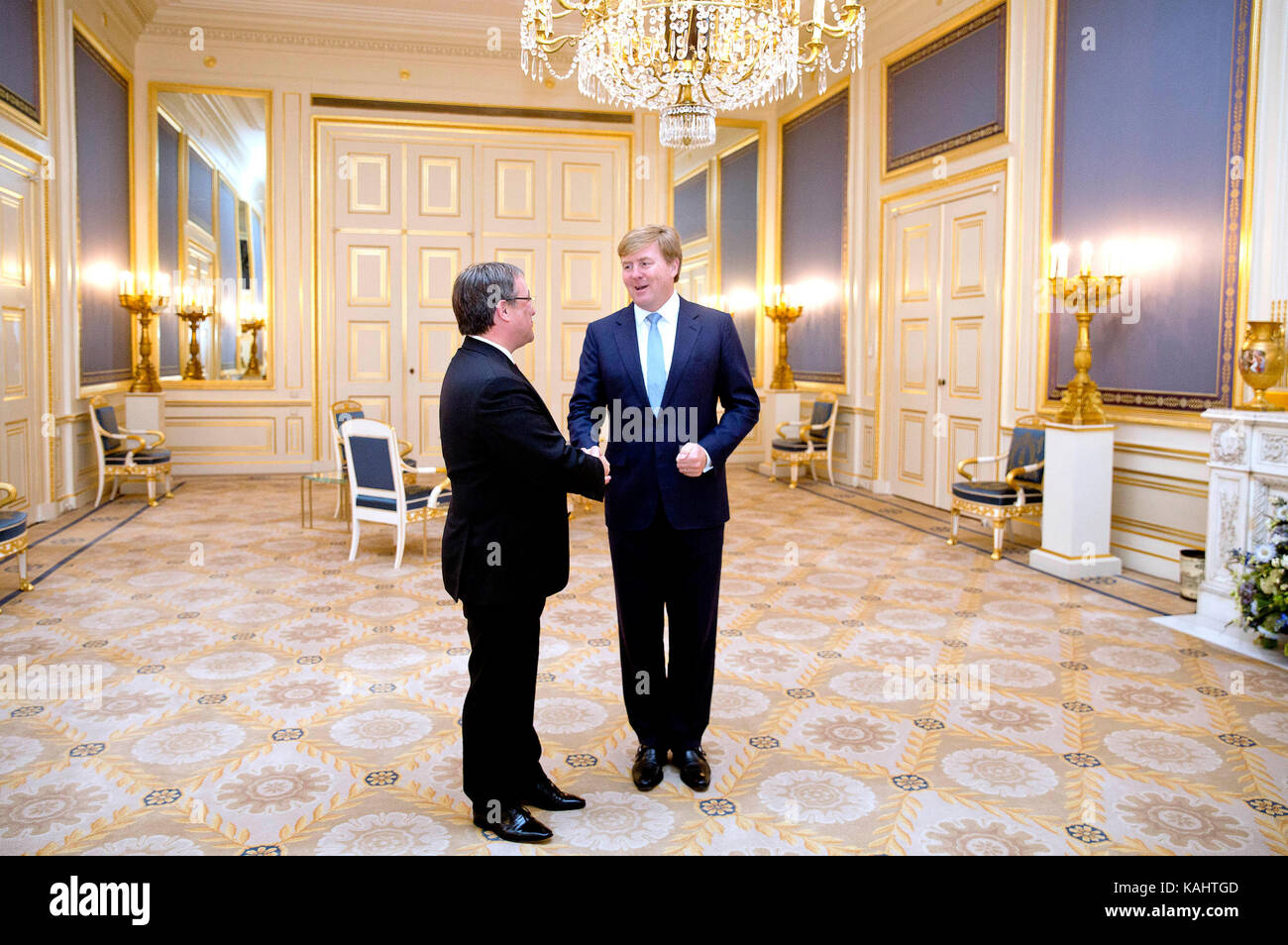 HM King Willem-Alexander of The Netherlands at Palace Noordeinde in The ...