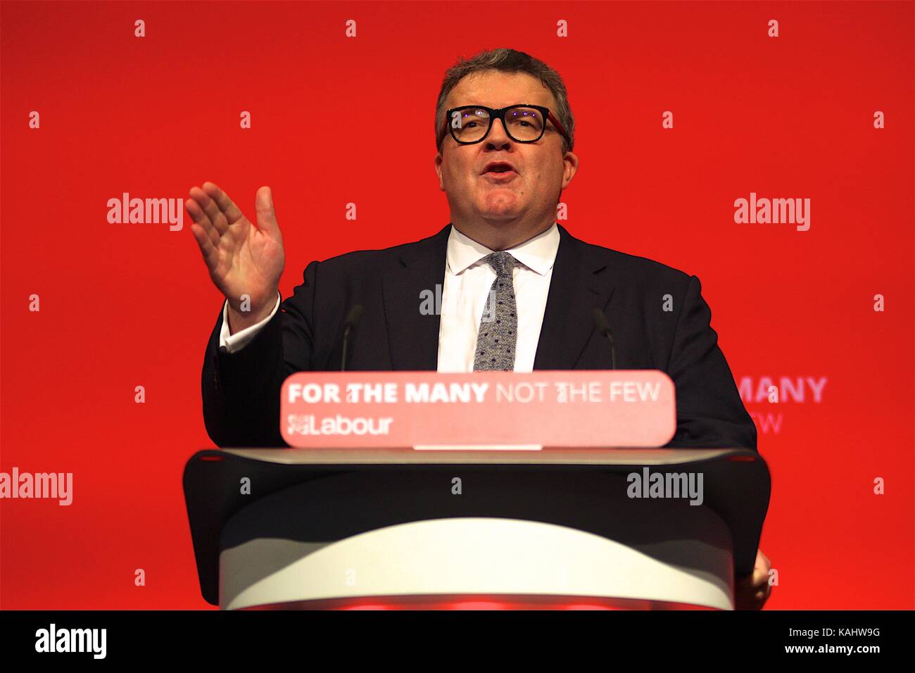 Tom Watson Deputy Leader of the Labour Party gives his speech at the ...