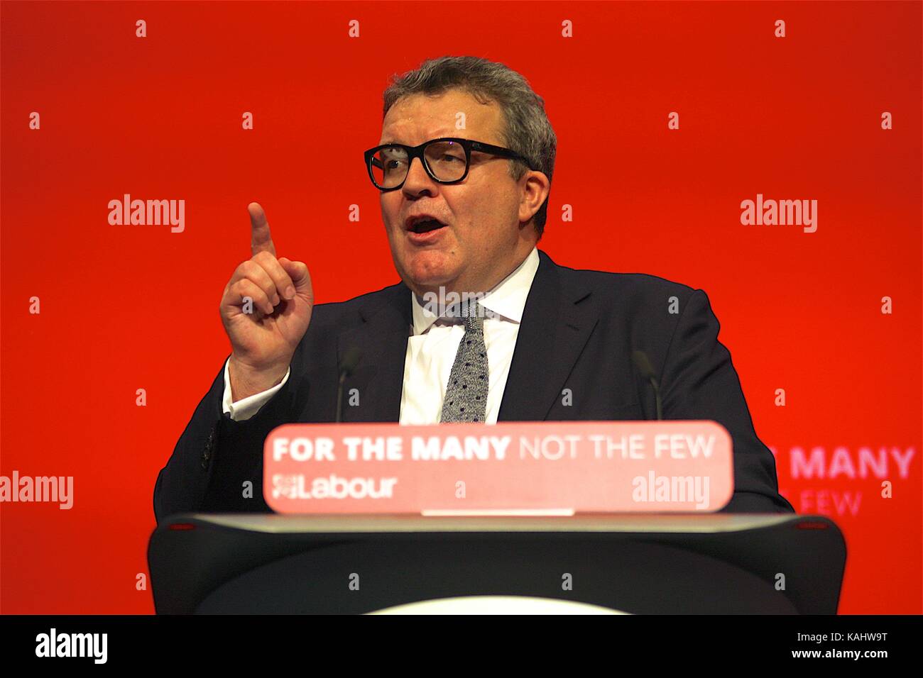 Tom Watson Deputy Leader of the Labour Party gives his speech at the ...