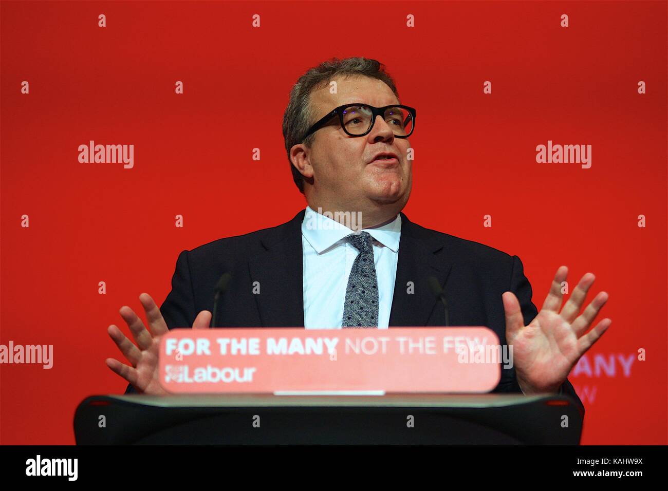 Tom Watson Deputy Leader of the Labour Party gives his speech at the ...