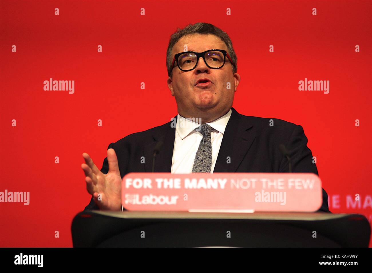 Tom Watson Deputy Leader of the Labour Party gives his speech at the ...