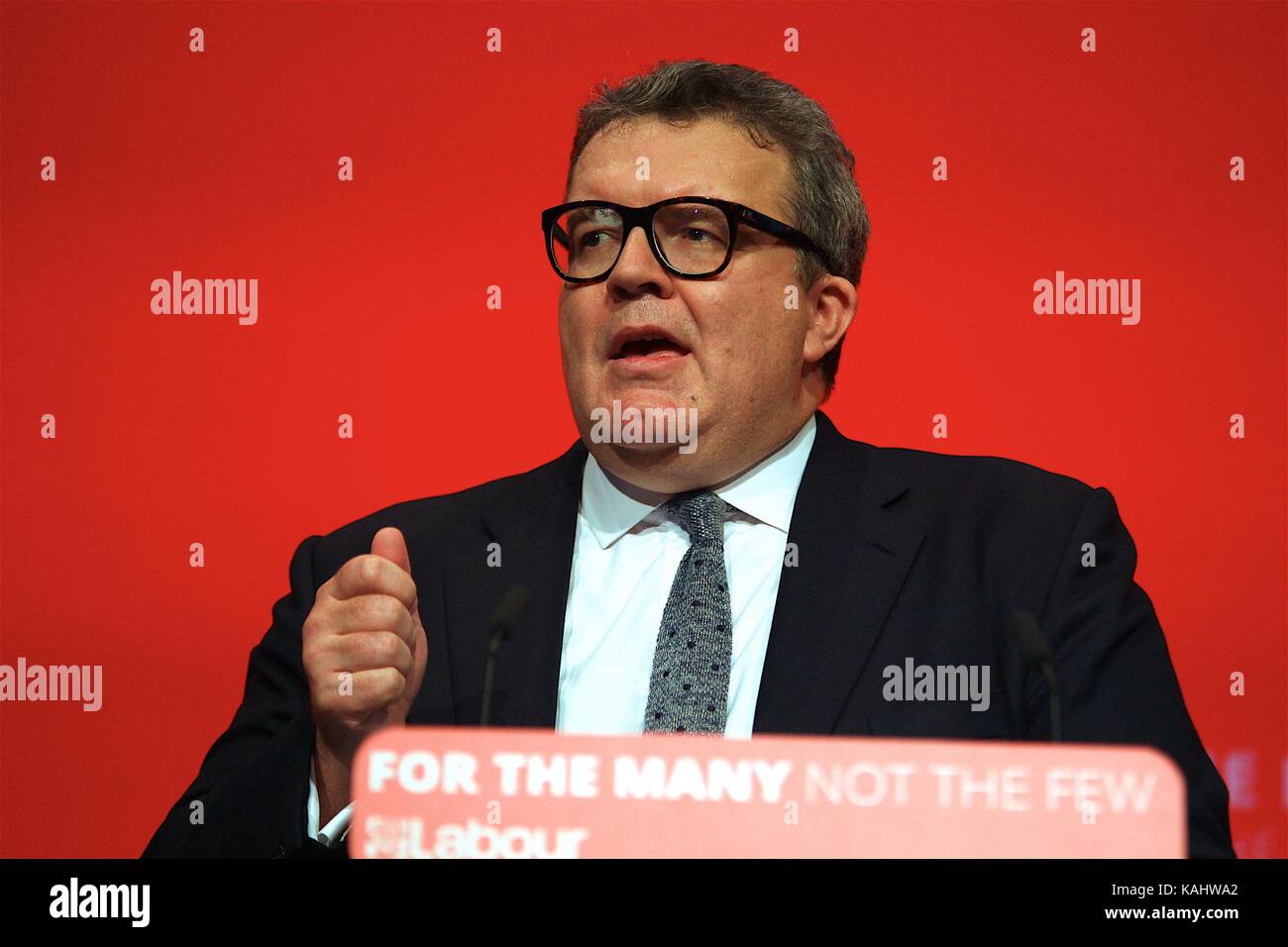 Tom Watson Deputy Leader of the Labour Party gives his speech at the ...
