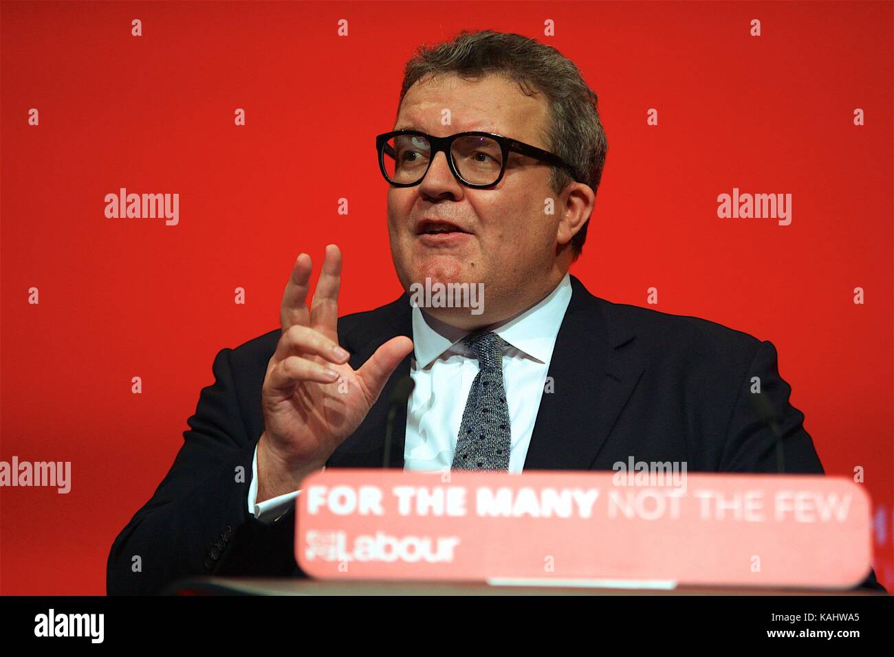 Tom Watson Deputy Leader of the Labour Party gives his speech at the ...
