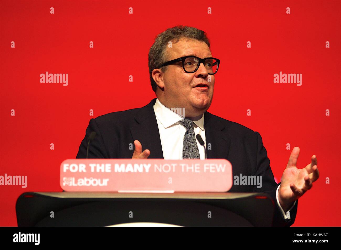Tom Watson Deputy Leader of the Labour Party gives his speech at the ...
