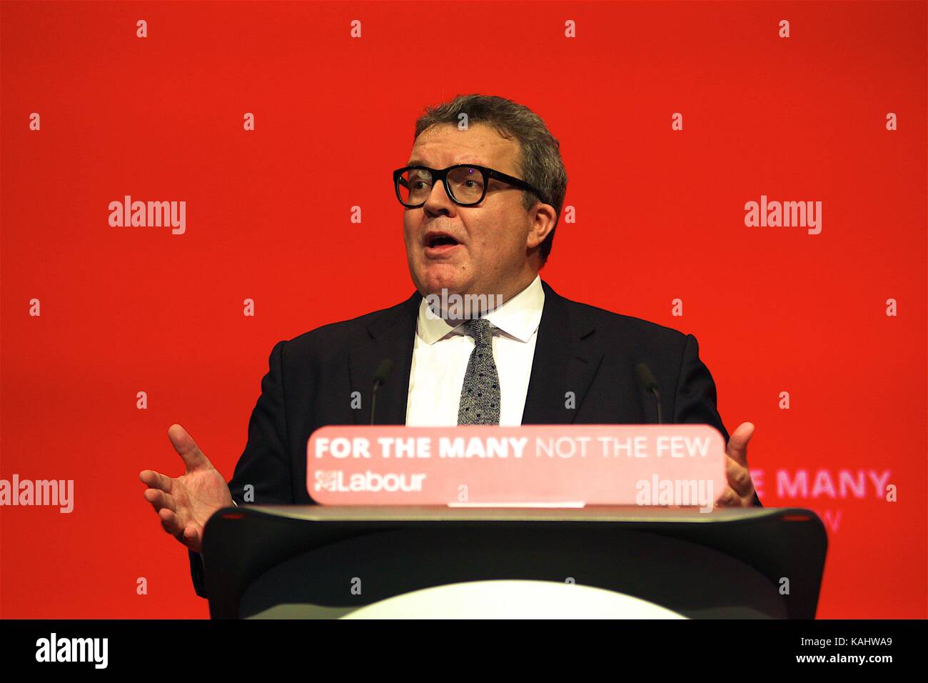 Tom Watson Deputy Leader of the Labour Party gives his speech at the ...