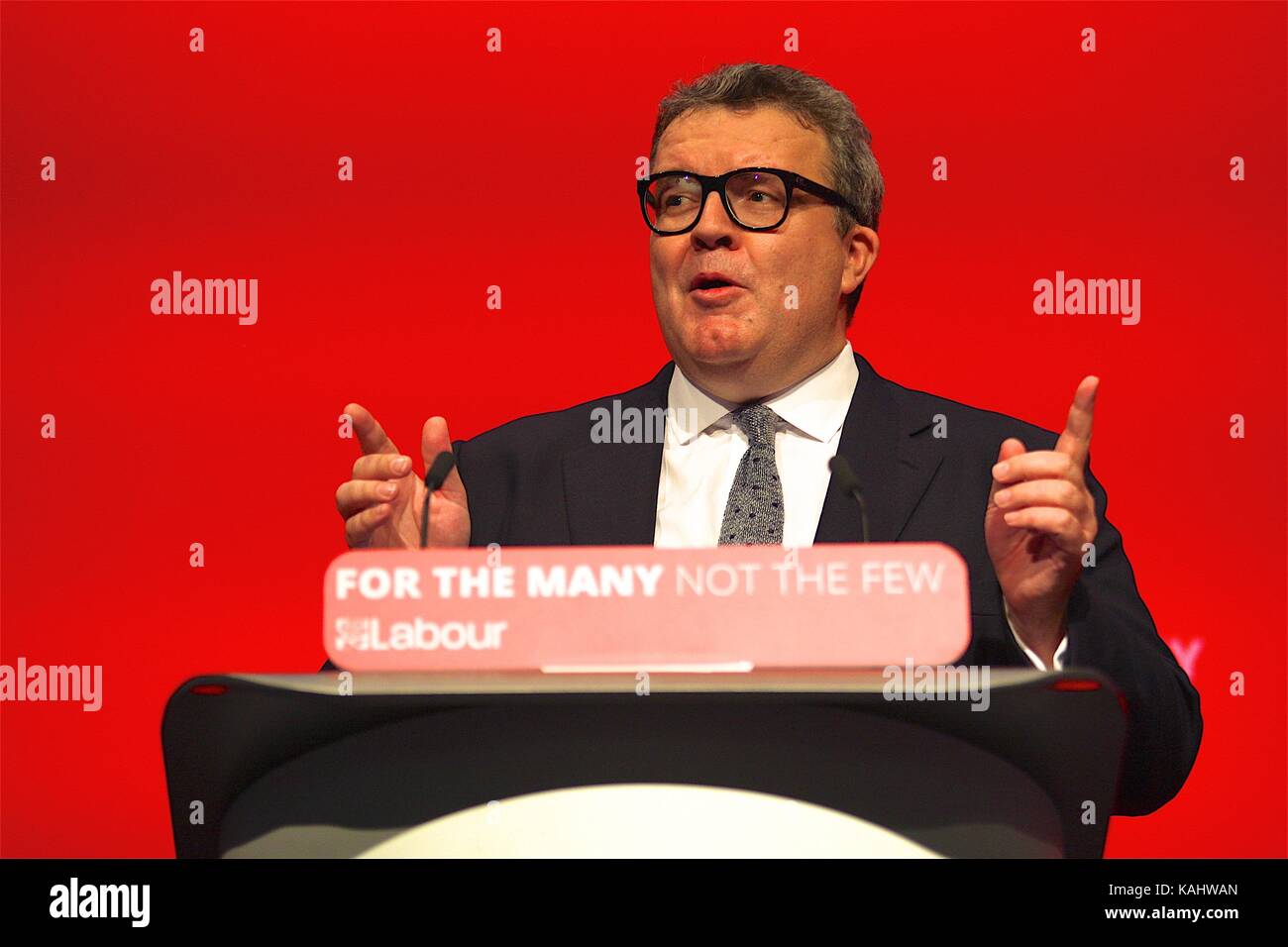 Tom Watson Deputy Leader of the Labour Party gives his speech at the ...