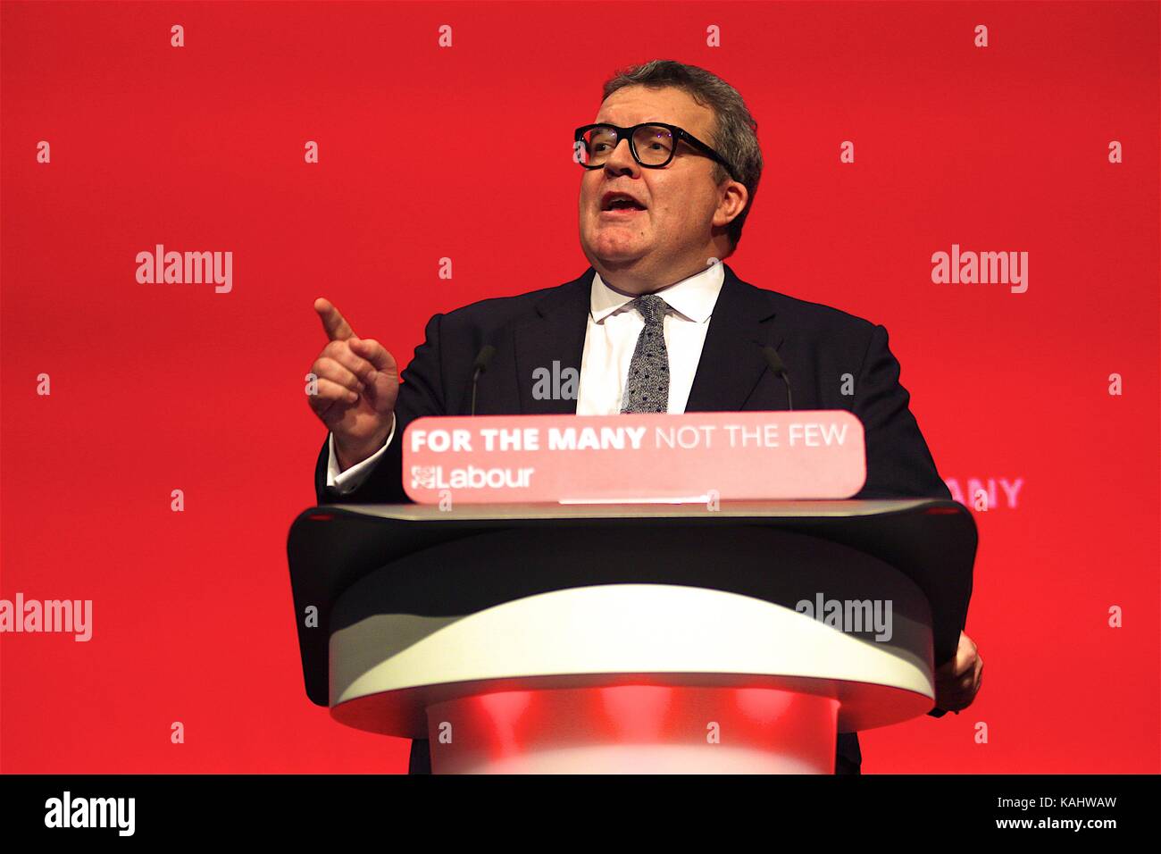 Tom Watson Deputy Leader of the Labour Party gives his speech at the ...