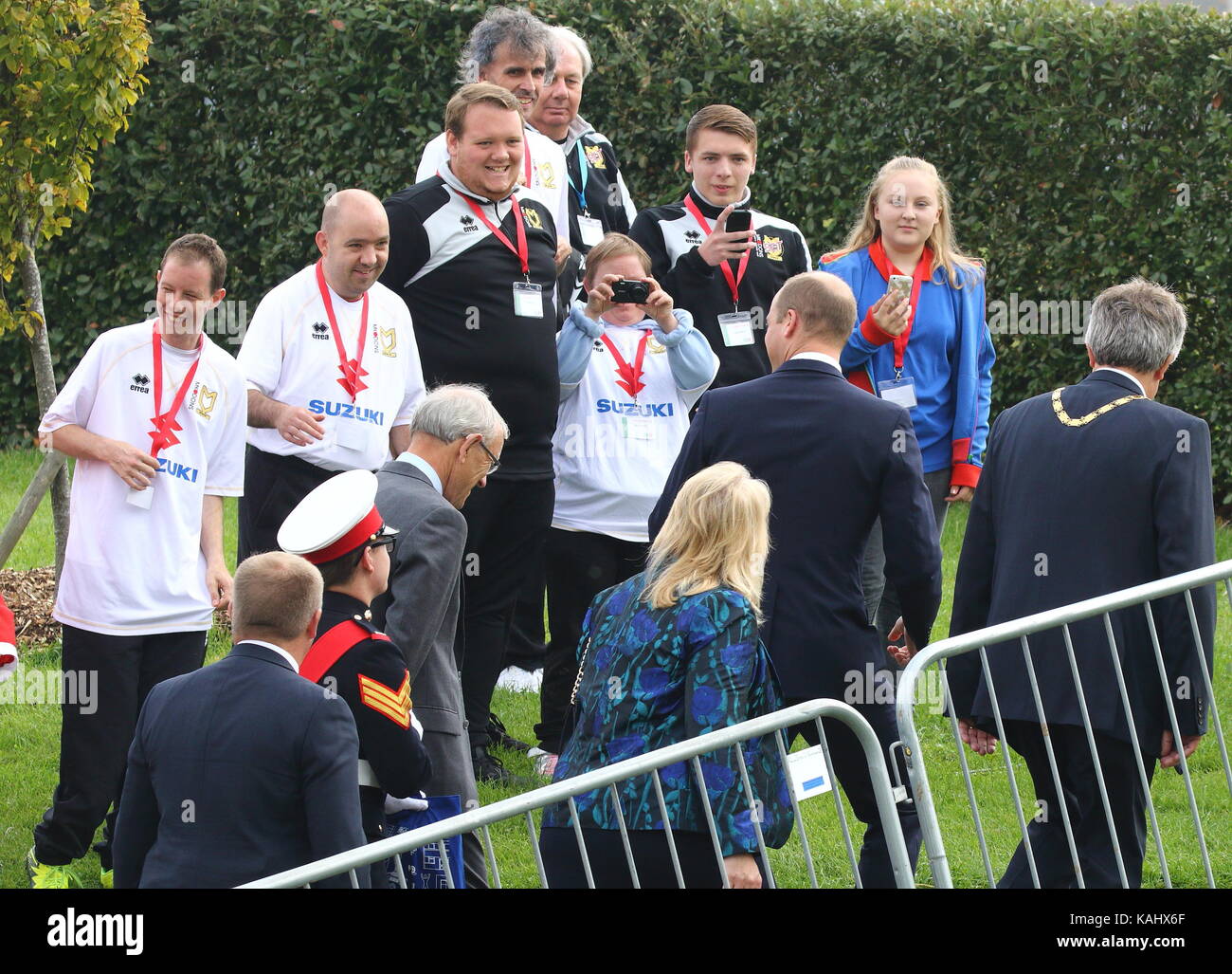Milton Keynes, UK. 26th Sep, 2017. HRH William, Duke of Cambridge ...