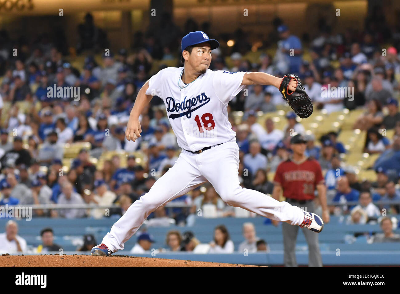 Los Angeles, California, USA. 6th Sep, 2017. Kenta Maeda (Dodgers) MLB ...
