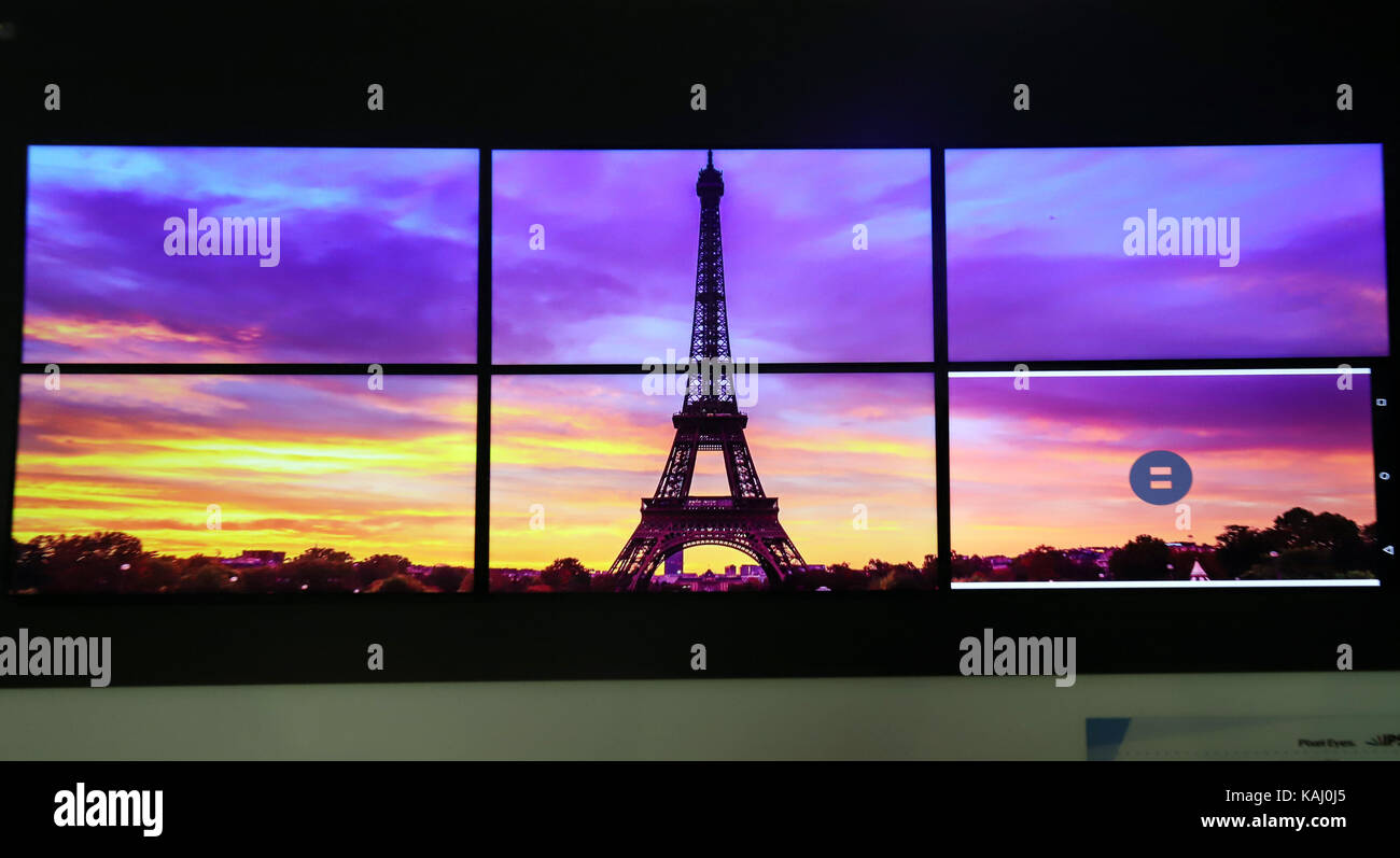 Tokyo, Japan. 26th Sep, 2017. Japan Display Inc. (JDI) displays the new ...