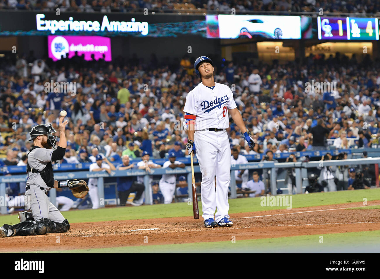 Los Angeles, California, USA. 8th Sep, 2017. Yu Darvish (Dodgers) MLB ...