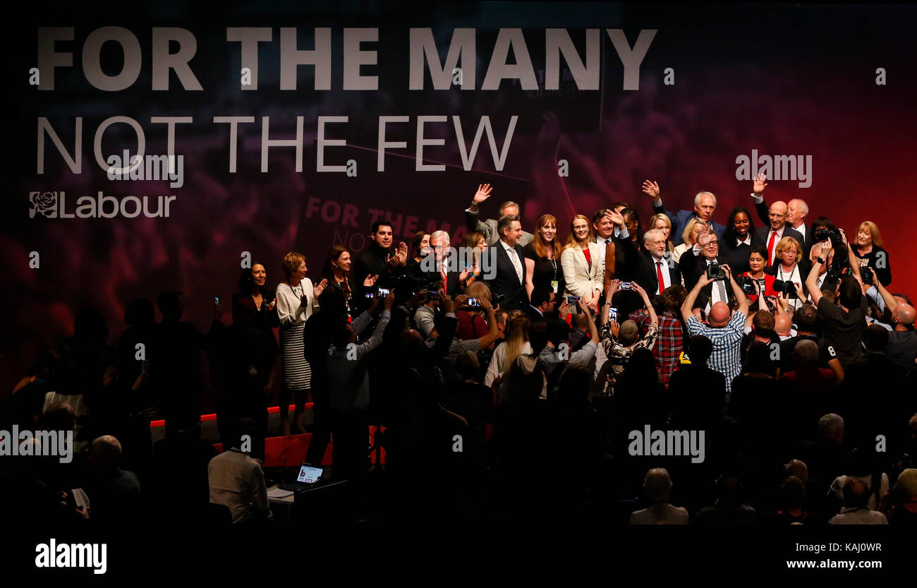 Brighton, Britain. 26th Sep, 2017. Labour Party leaders and shadow ...