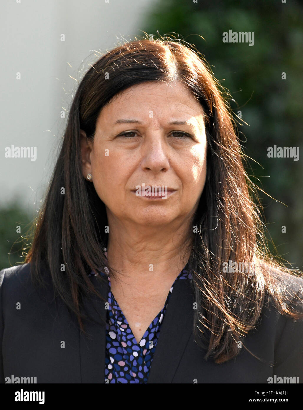 Acting Secretary of Homeland Security Elaine Duke speaks to reporters ...