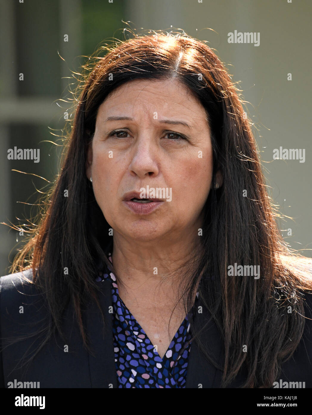 Acting Secretary of Homeland Security Elaine Duke speaks to reporters ...