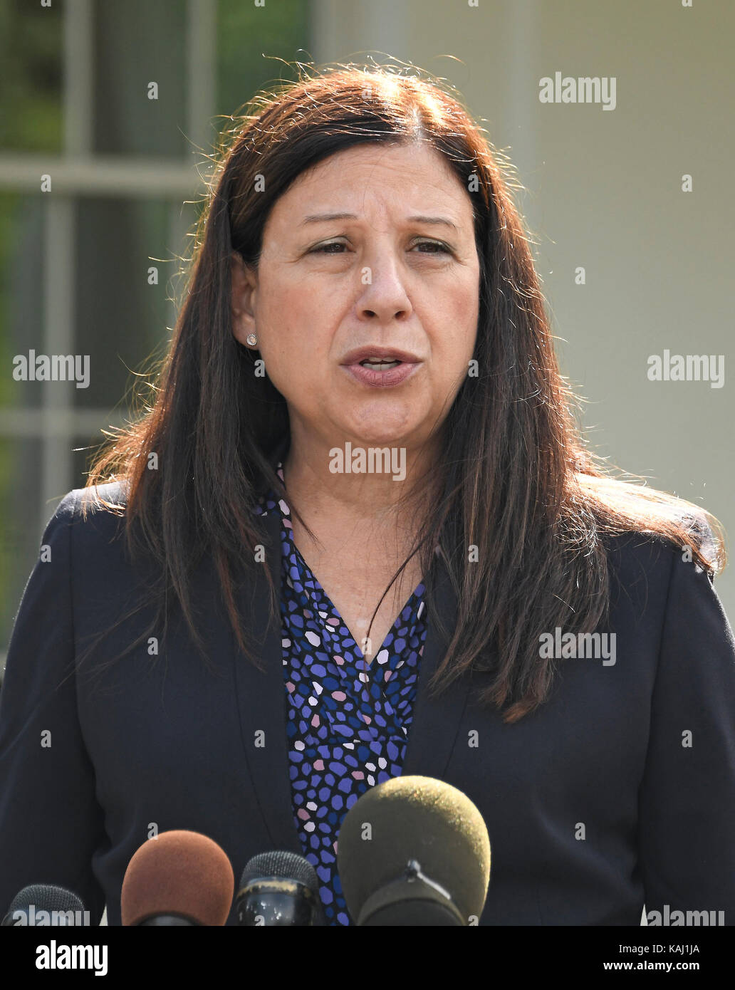 Acting Secretary of Homeland Security Elaine Duke speaks to reporters ...