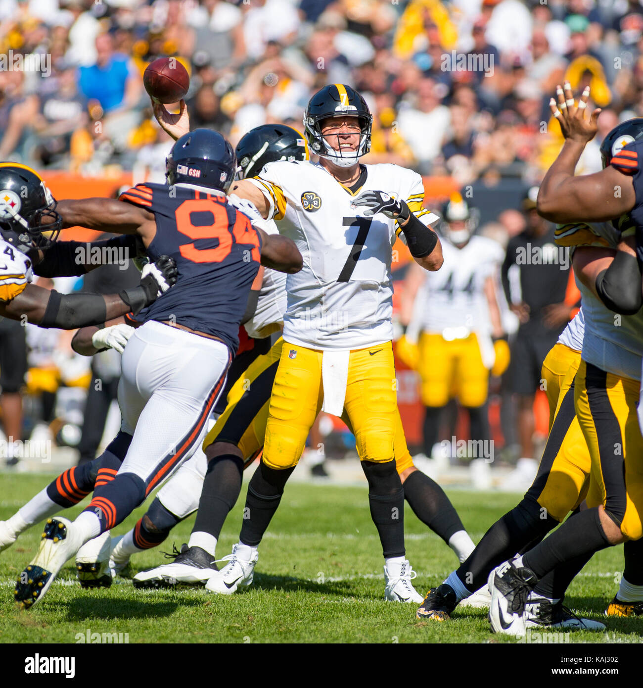 Chicago, Illinois, USA. 24th Sep, 2017. - Steelers Quarterback #7 Ben ...