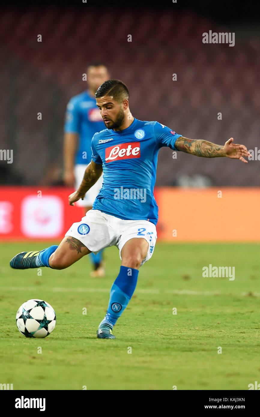 Naples, Italy. 26th Sep, 2017. Lorenzo Insigne of Napoli in action ...