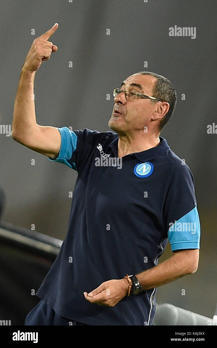 Naples, Italy. 26th Sep, 2017. Maurizio Sarri head coach of Napoli ...