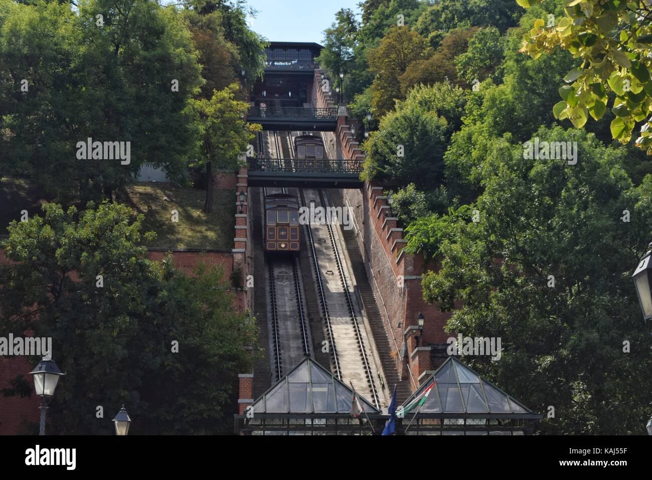 Buda Castle Funicular, Budapest Stock Photo - Alamy