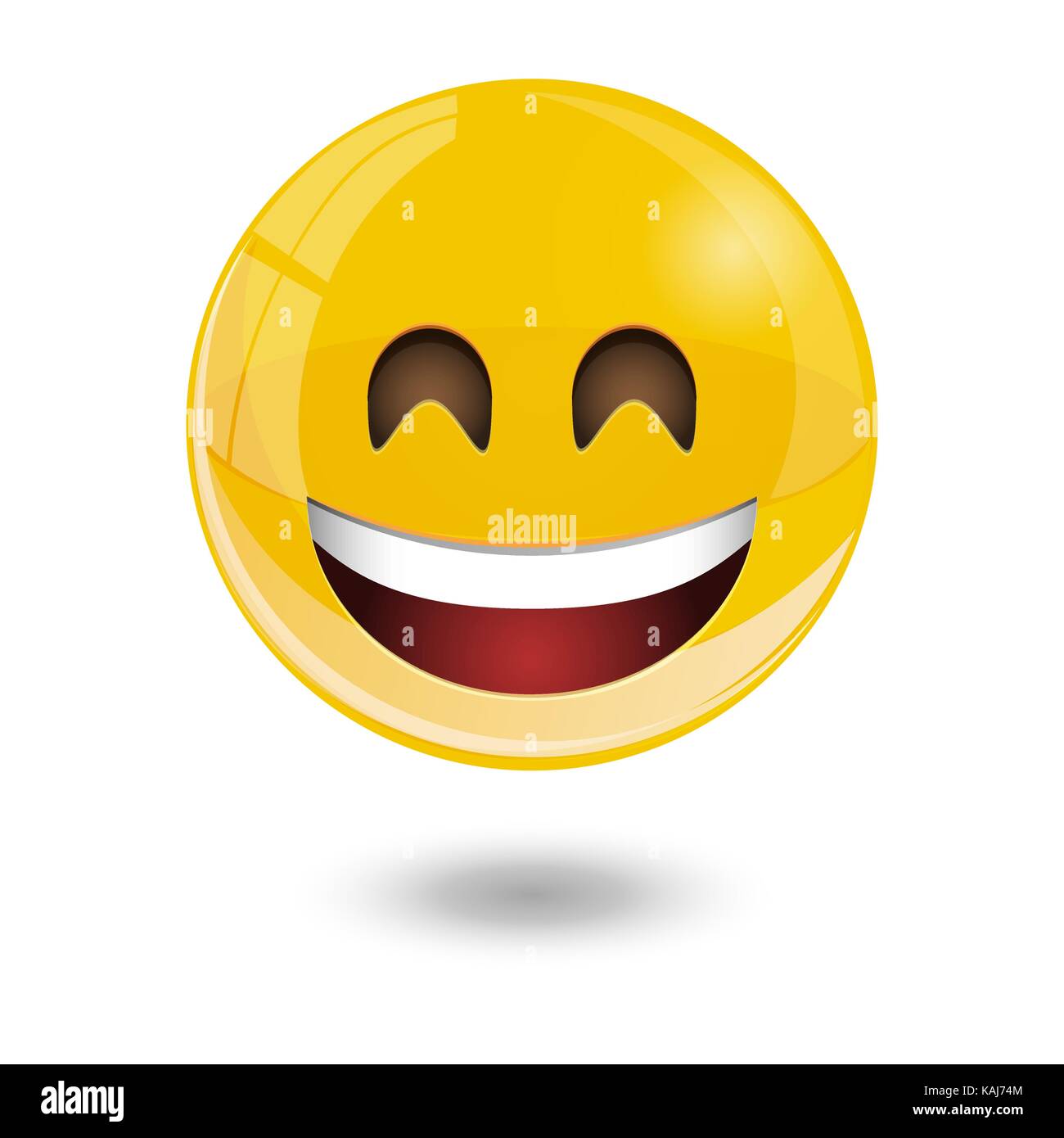 Yellow smiley emoticons, emoji, vector illustration Stock Vector Image ...