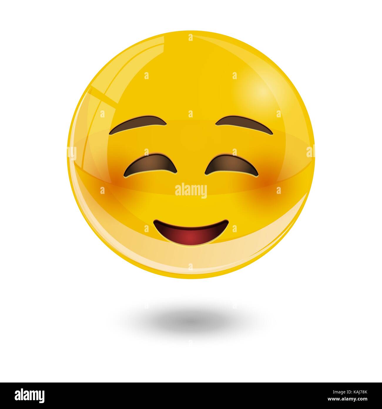 Yellow smiley emoticons, emoji, vector illustration Stock Vector Image ...