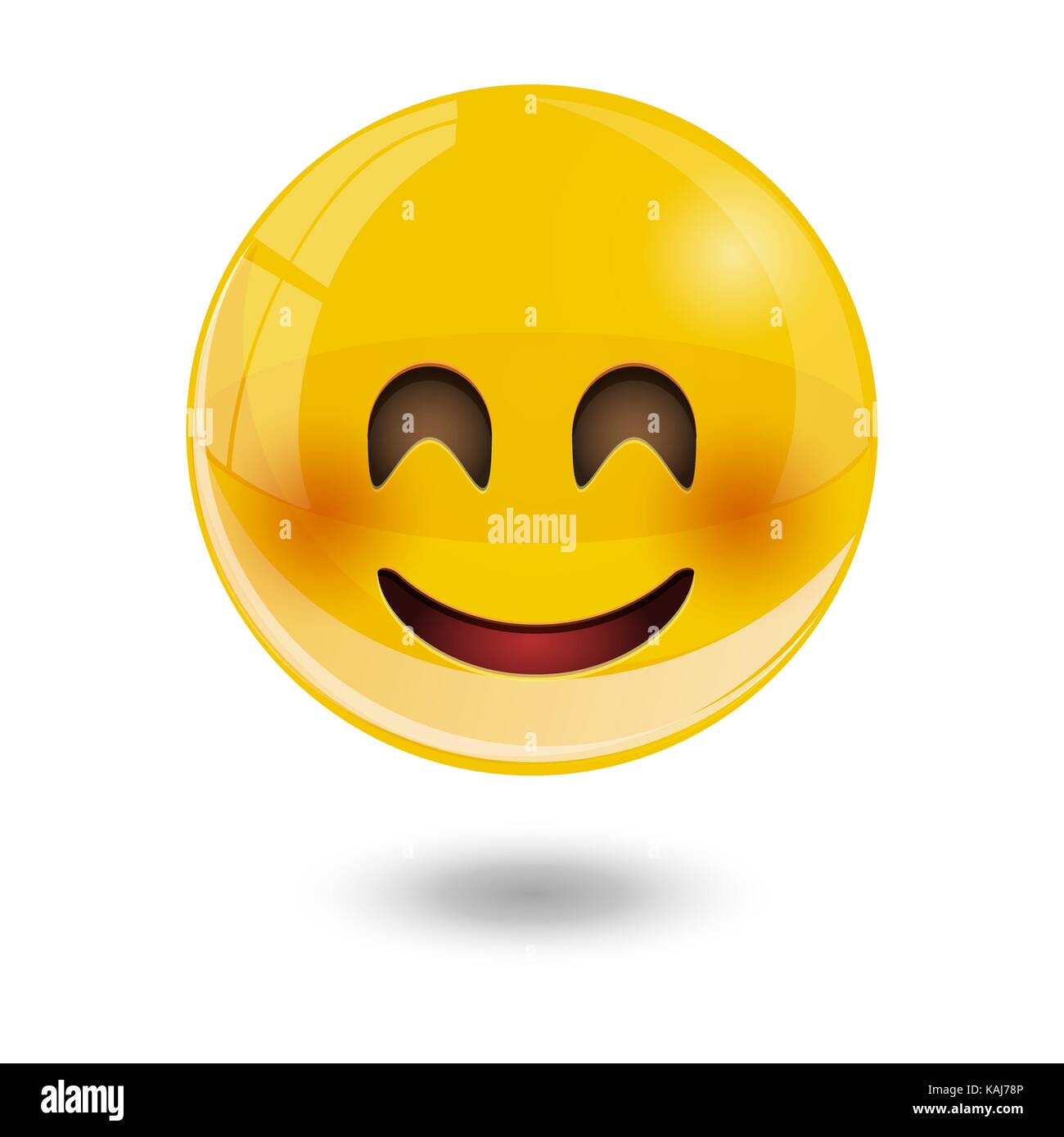 Yellow smiley emoticons, emoji, vector illustration Stock Vector Image ...