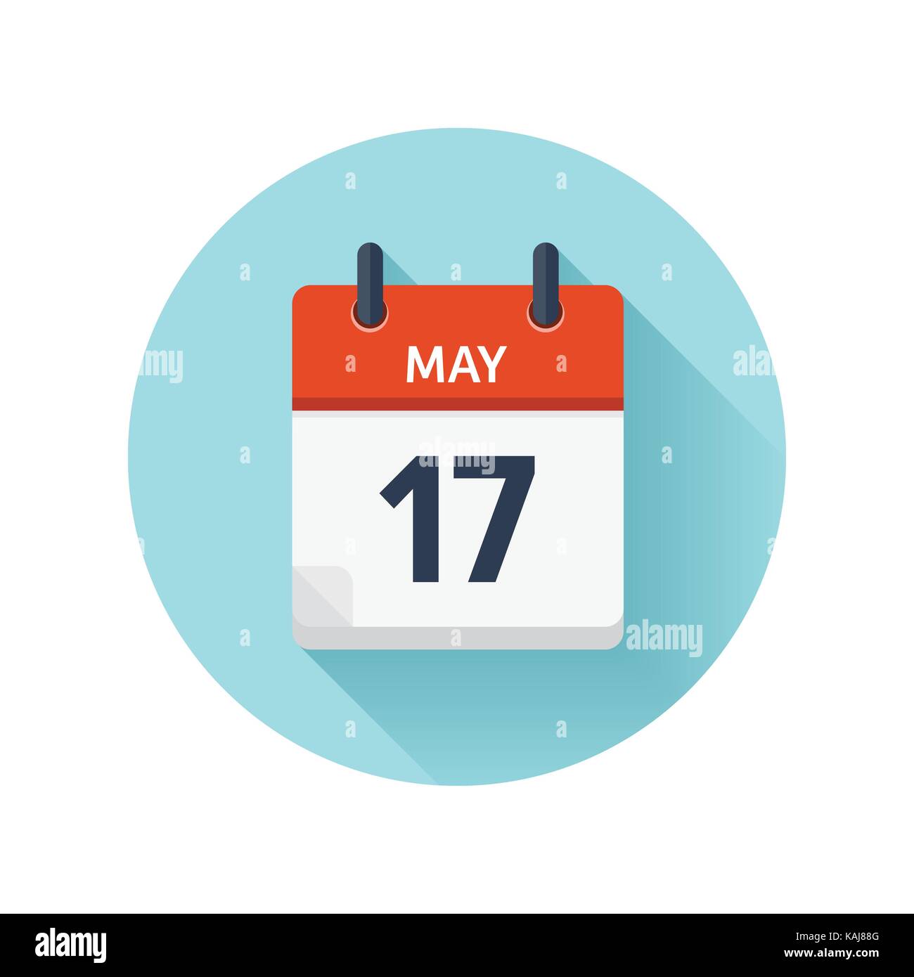 May 17. Vector flat daily calendar icon. Date and time, day, month 2018 ... May 17. Vector flat daily calendar icon. Date and time, day, month 2018 ...