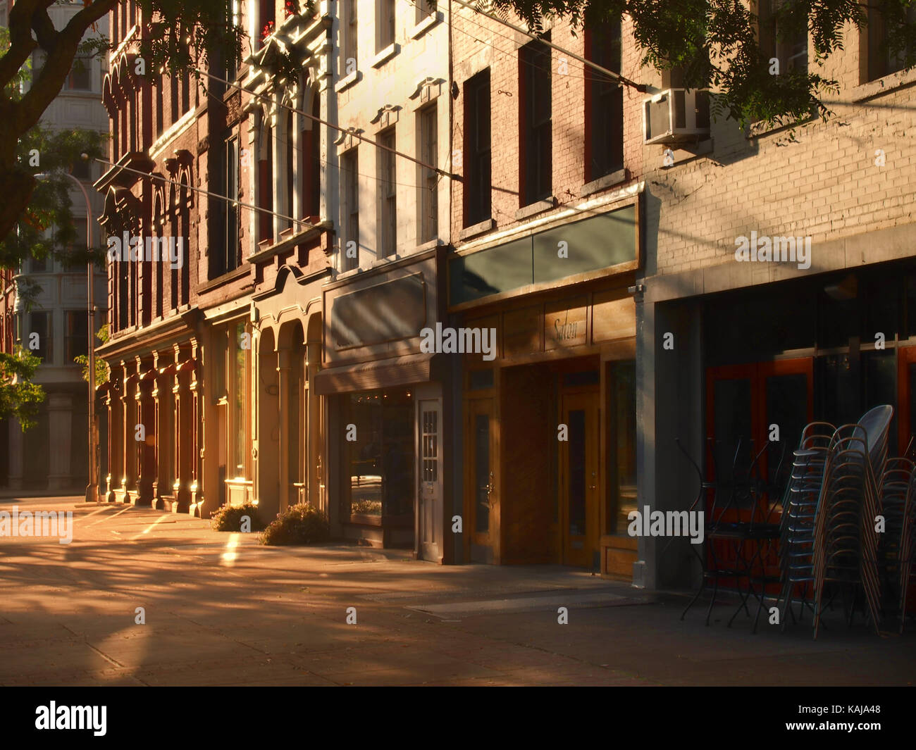 City street on an early Sunday morning Stock Photo - Alamy