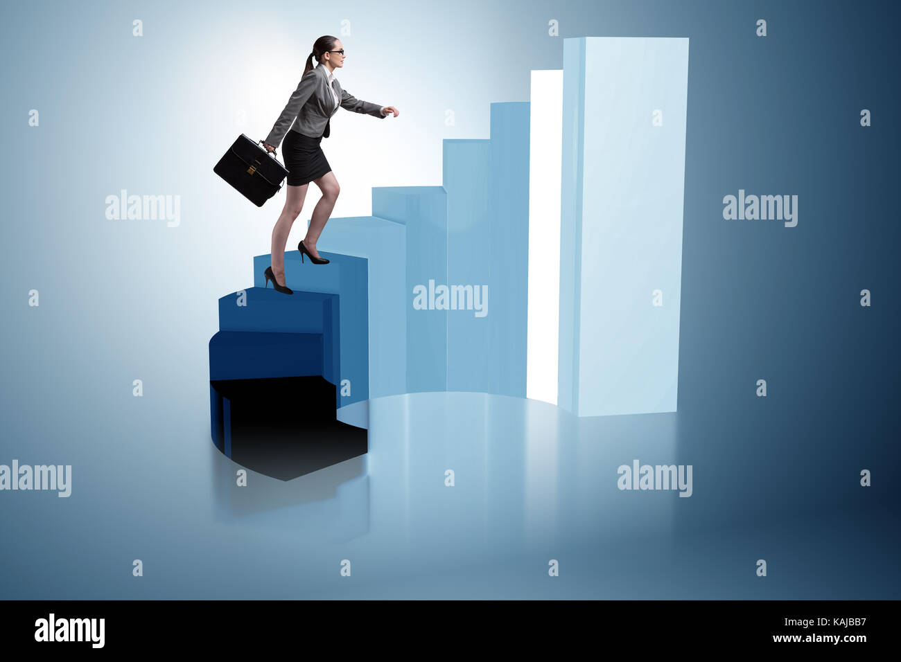 Career development with stairs in business concept Stock Photo - Alamy