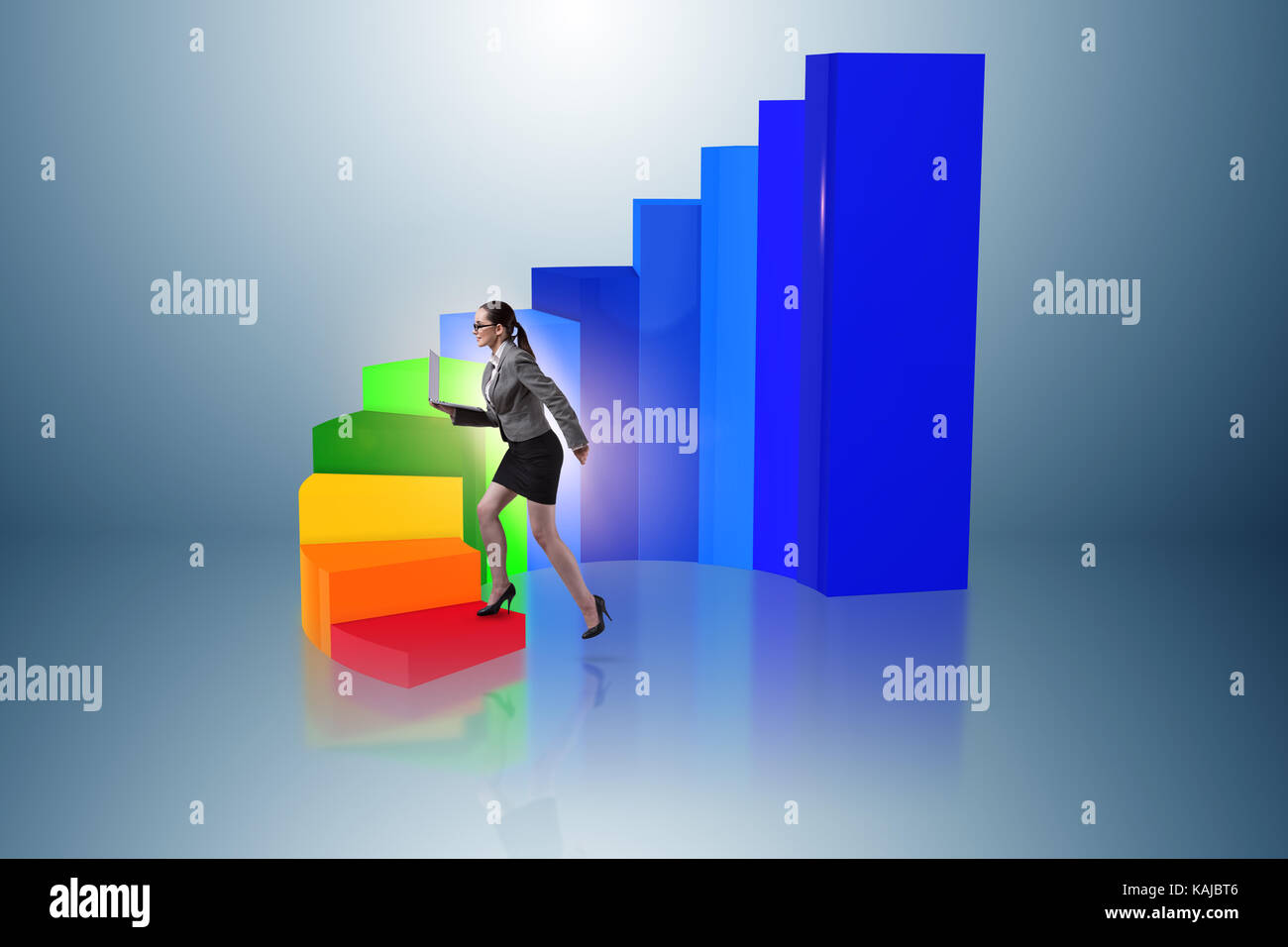 Career development with stairs in business concept Stock Photo - Alamy