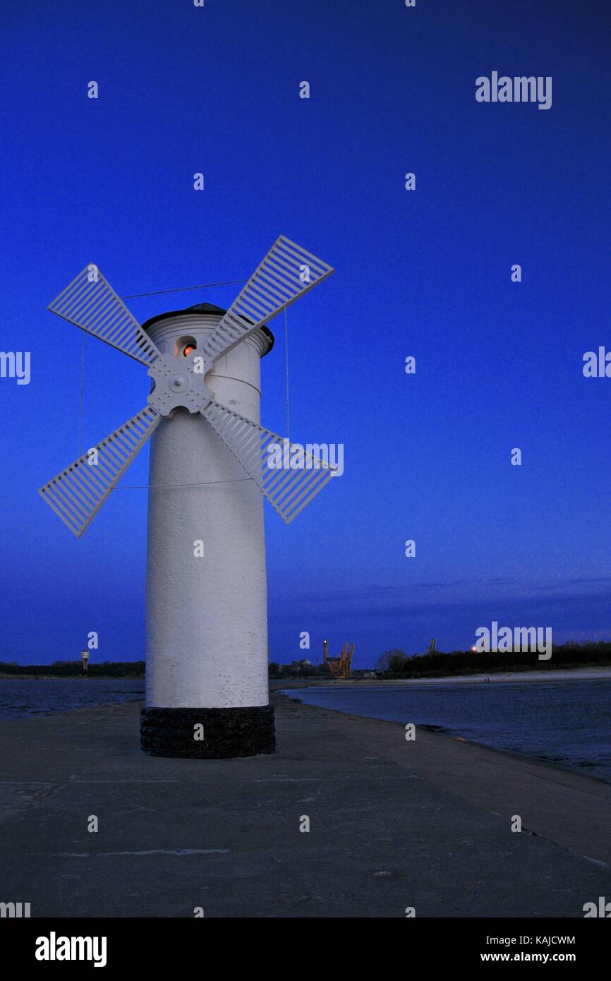 Stawa Mlyny - a beacon in the shape of a windmill in Swinoujscie, West ...