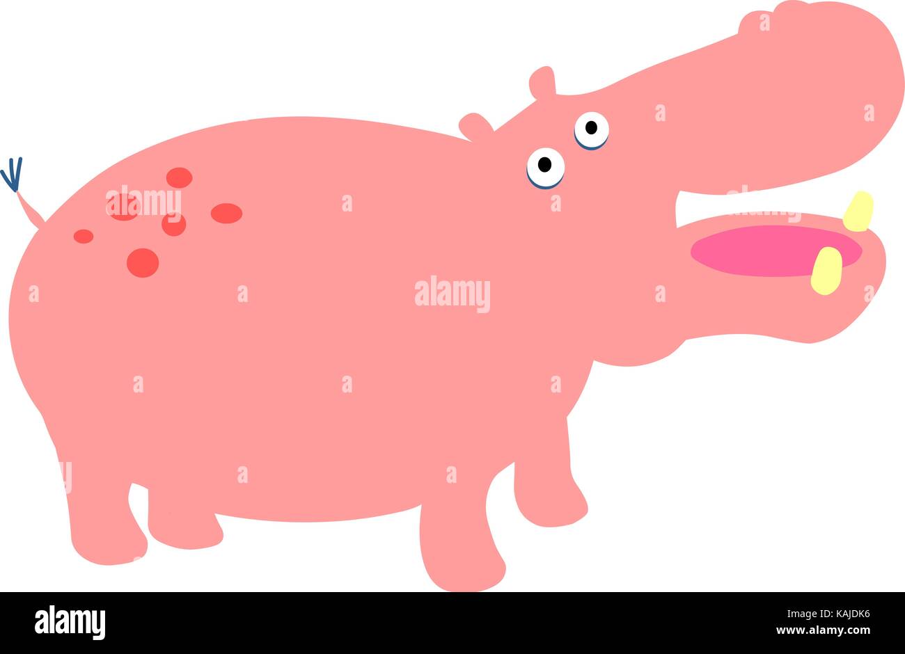 2d illustration of a pink Hippo Stock Vector Image & Art - Alamy
