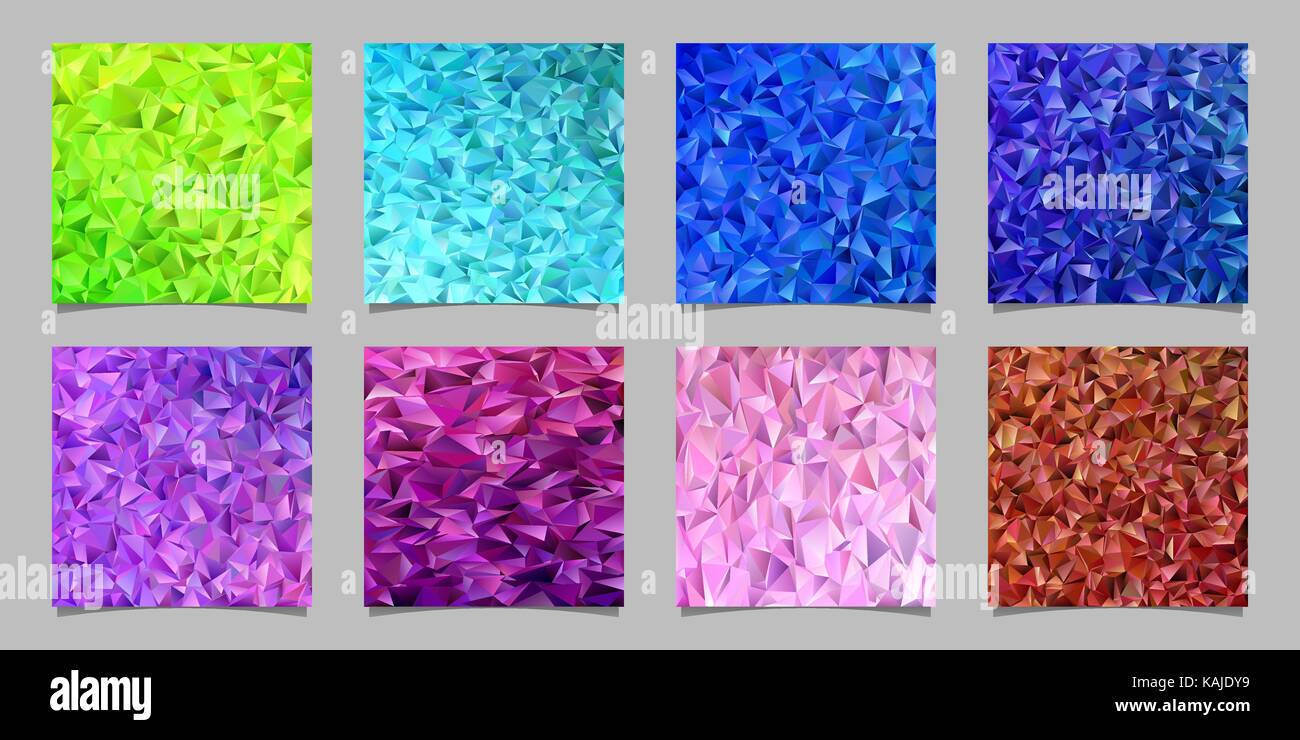 Geometrical Abstract Triangle Pattern Background Set Vector Mosaic