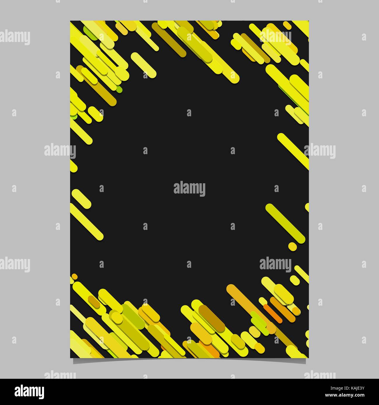 Diagonal rounded stripe pattern brochure template - trendy blank ...
